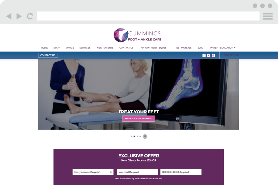 Top Podiatry Web Design Solutions | Officite
